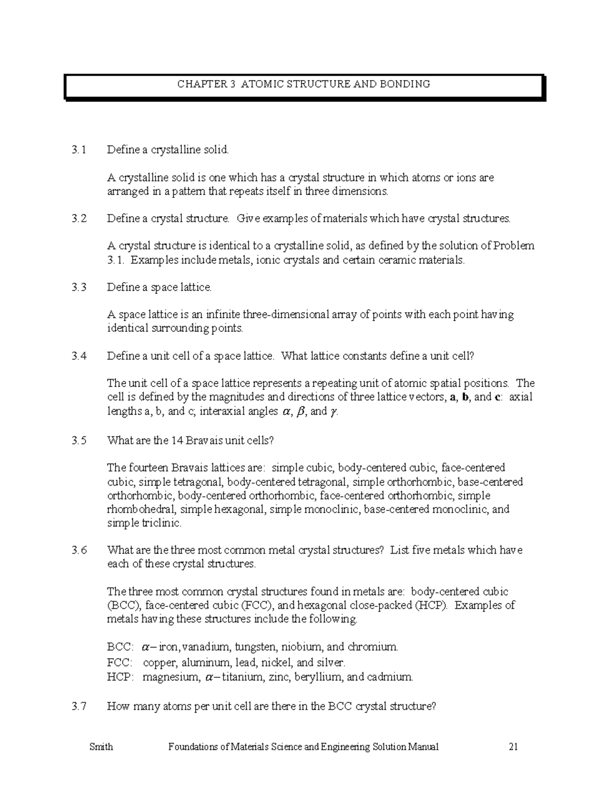 Chapter 3 Atomic Structure AND Bonding CHAPTER 3 ATOMIC STRUCTURE AND