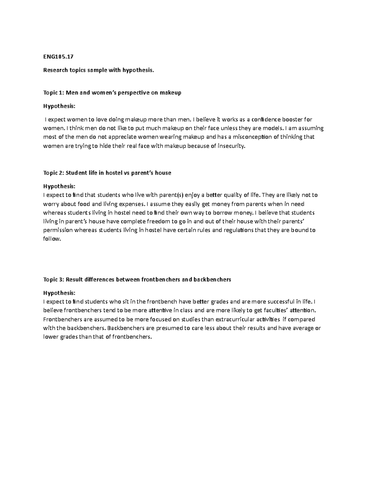 English paper 1101 - Engl1101 - Memorial University - Studocu