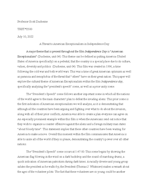 Mandatory Writing Assignment 3 - Name: Ronan Bernard Professor’s Name ...