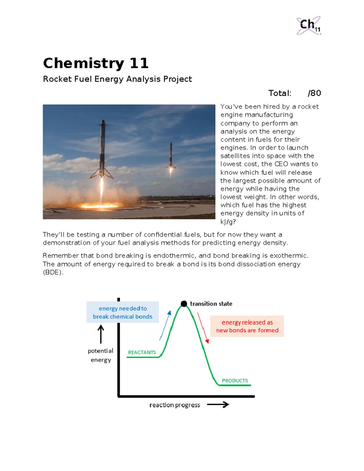 Mod3-Lesson 13-Rocket Fuel Energy Analysis Assignment 1 - Chemistry 11 ...