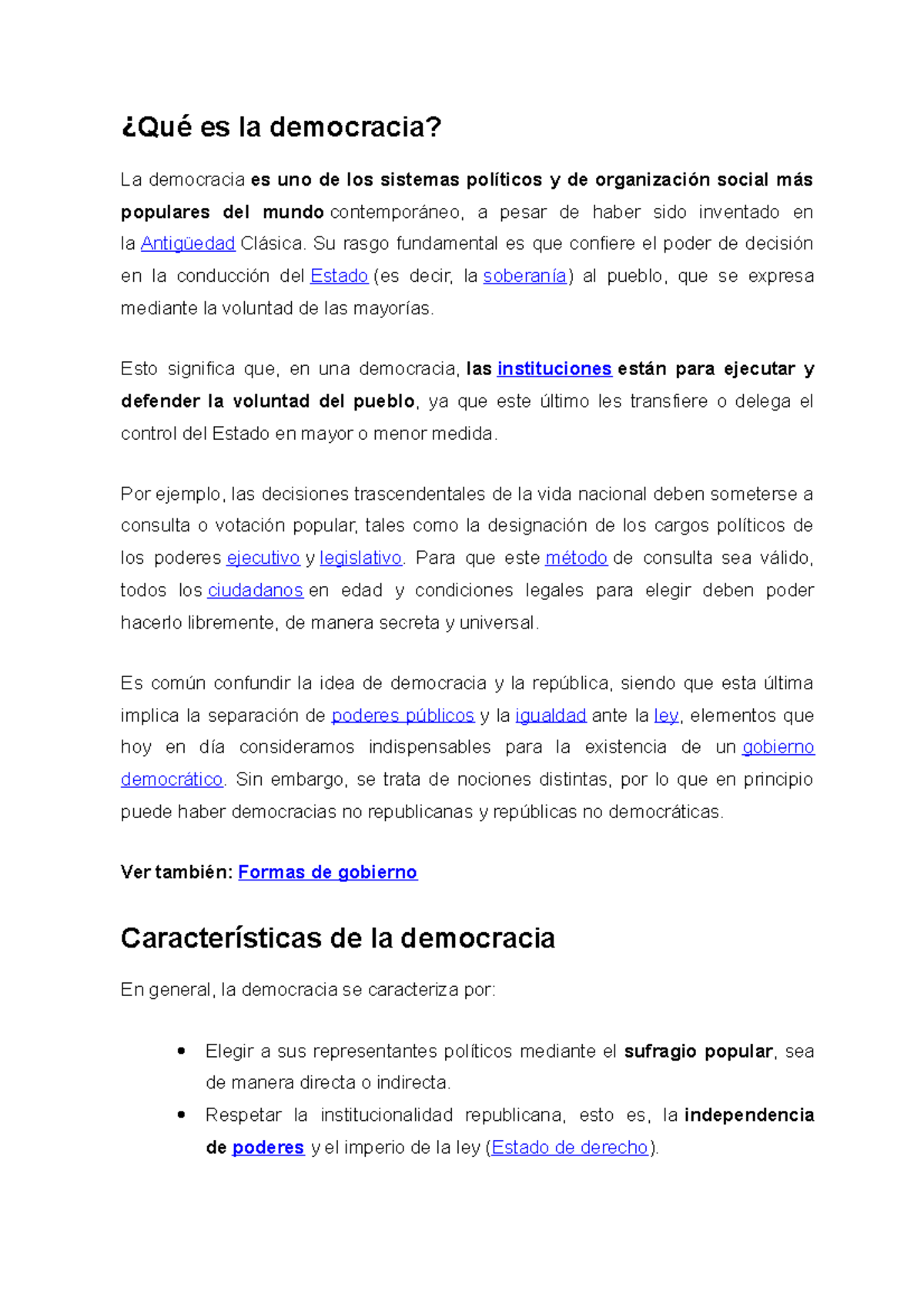 Historia de la democracia - ¿Qué es la democracia? La democracia es uno ...