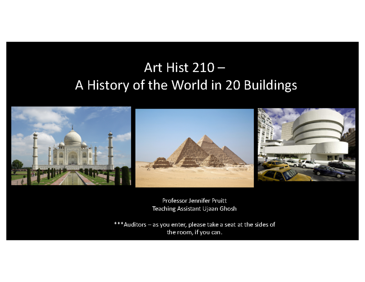 Introduction to Course - Art Hist 210 – A History of the World in 20 ...