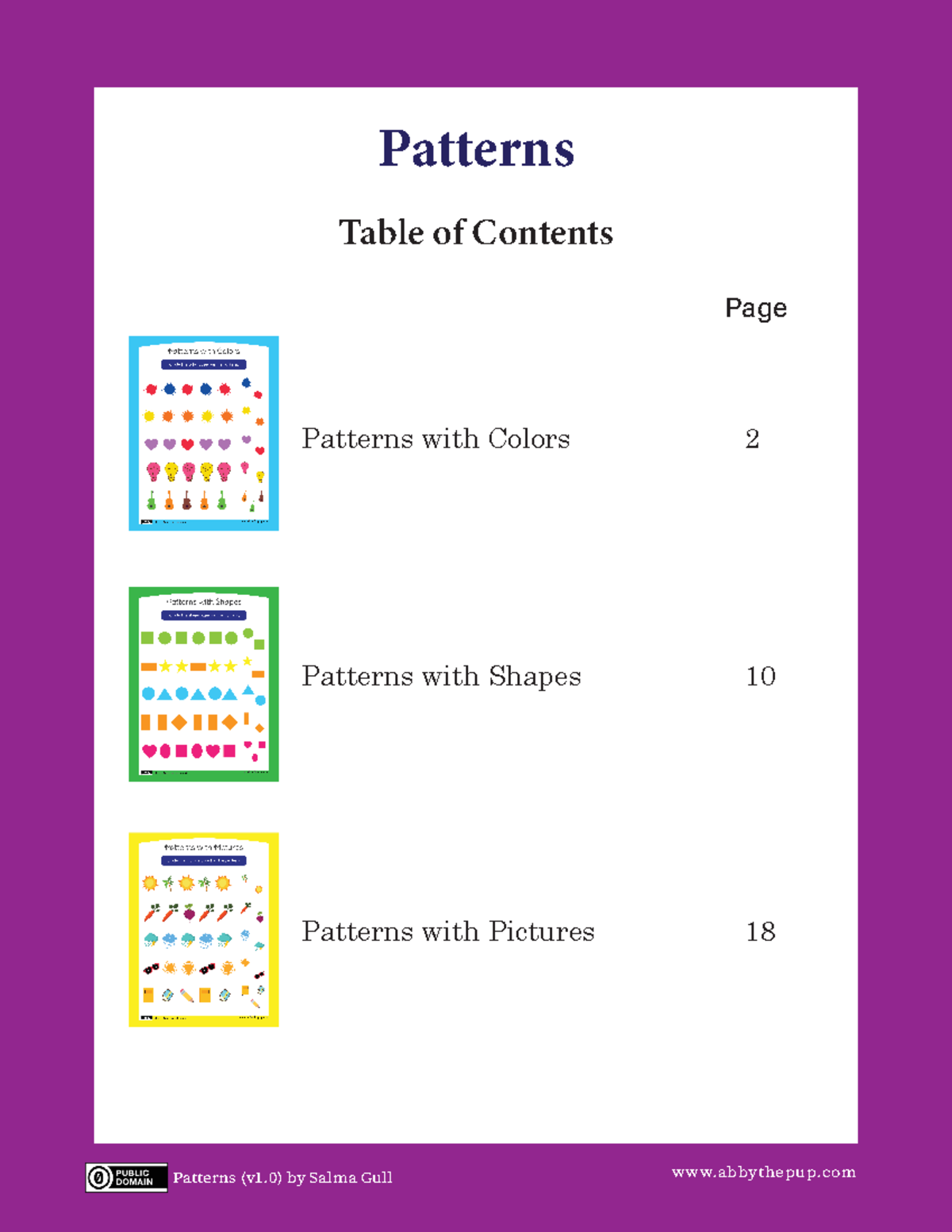 Patterns - more learnings - Patterns with Colors Patterns with Shapes ...