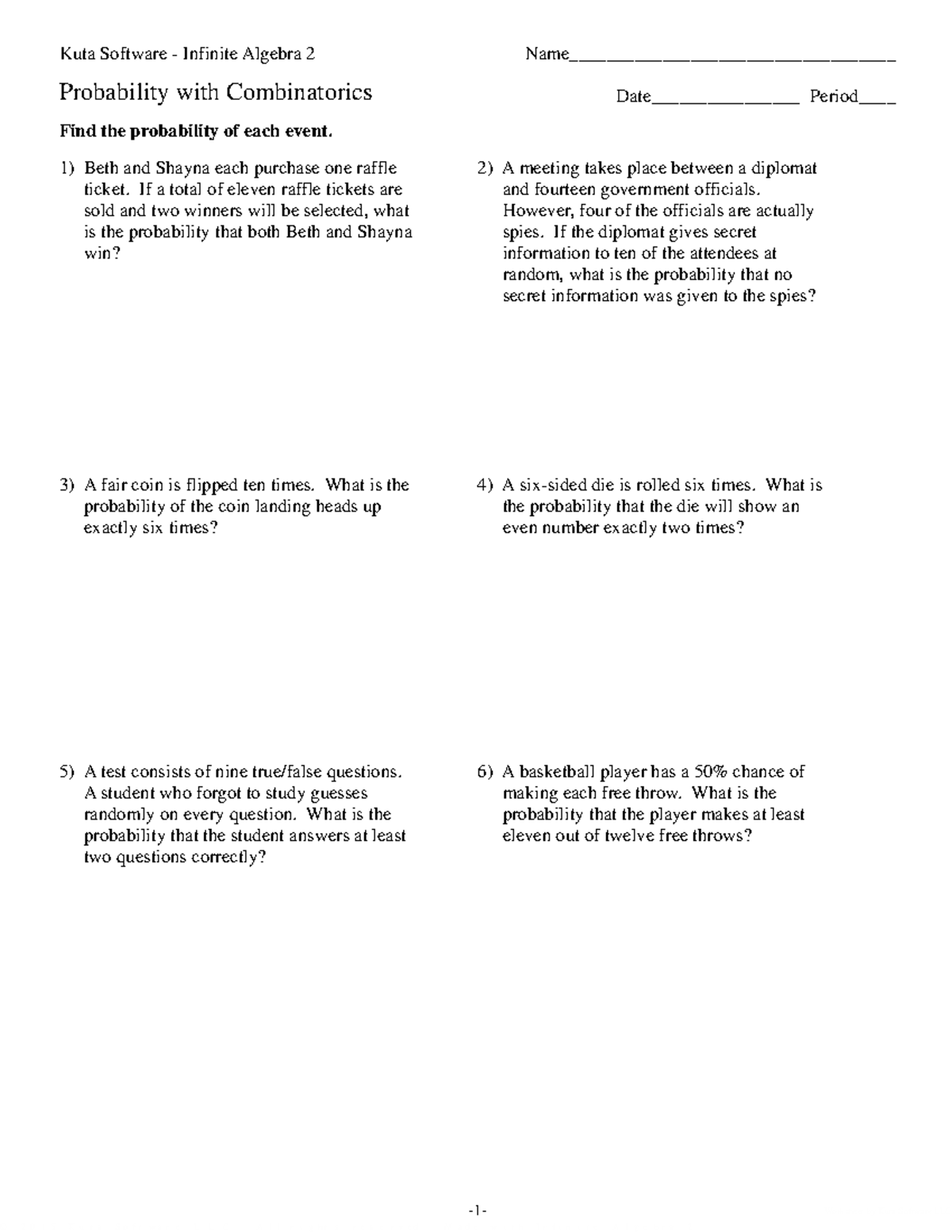 Probability with Combinatorics - ©O h 2 p 0 D 1 u 5 K ]KduRtuaY vSloefetGw[a]rNeF NLMLWC^.d w ...