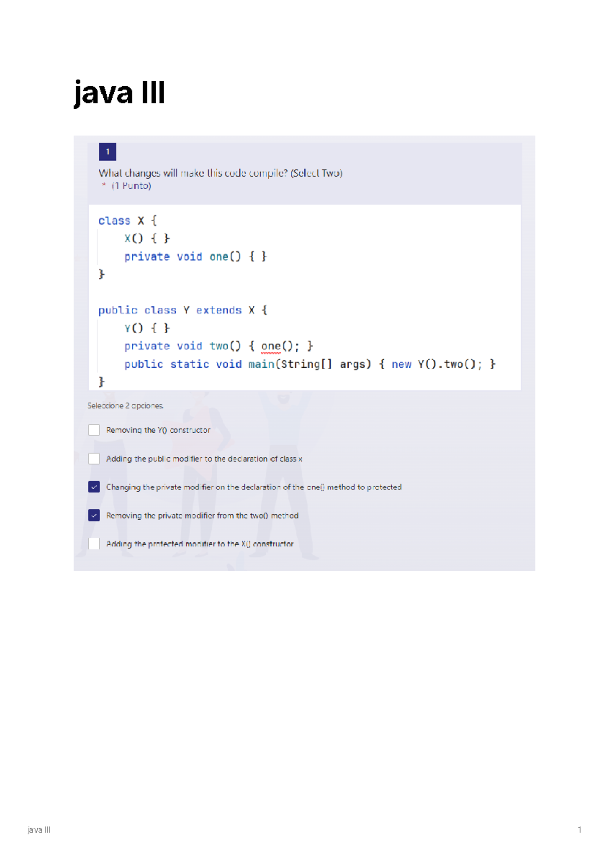 Java 2 - Questions about java language - Programación - Resultados - Studocu