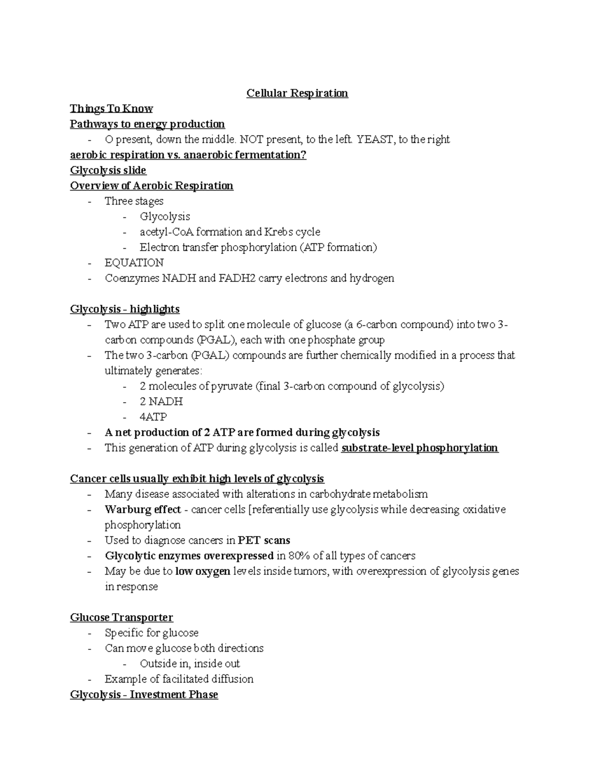 Bio Lecture Cellular Respiration - Cellular Respiration Things To Know ...