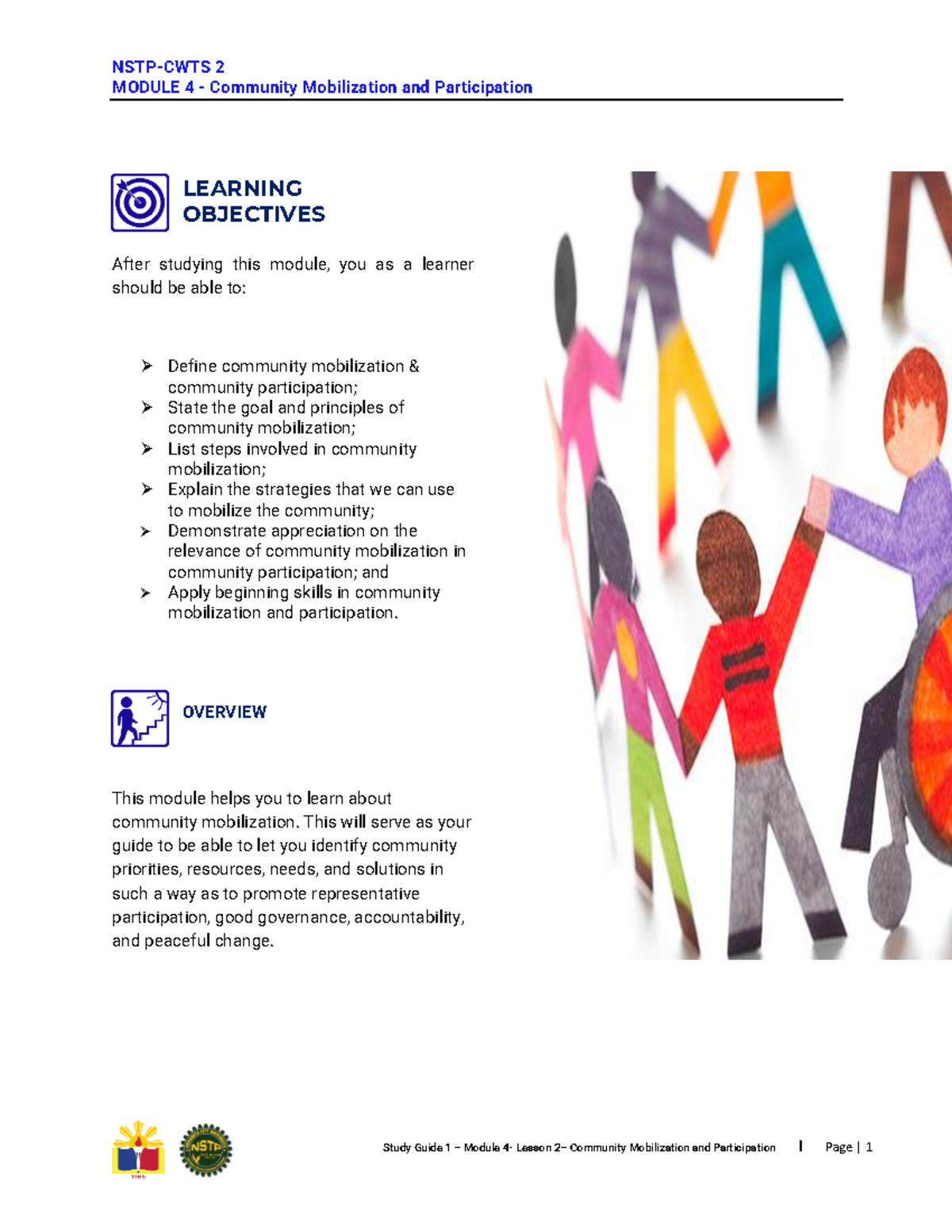 Study-Guide-1-Module-4-Lesson-2-Mobilization-Participation-1 - MODULE 4 ...