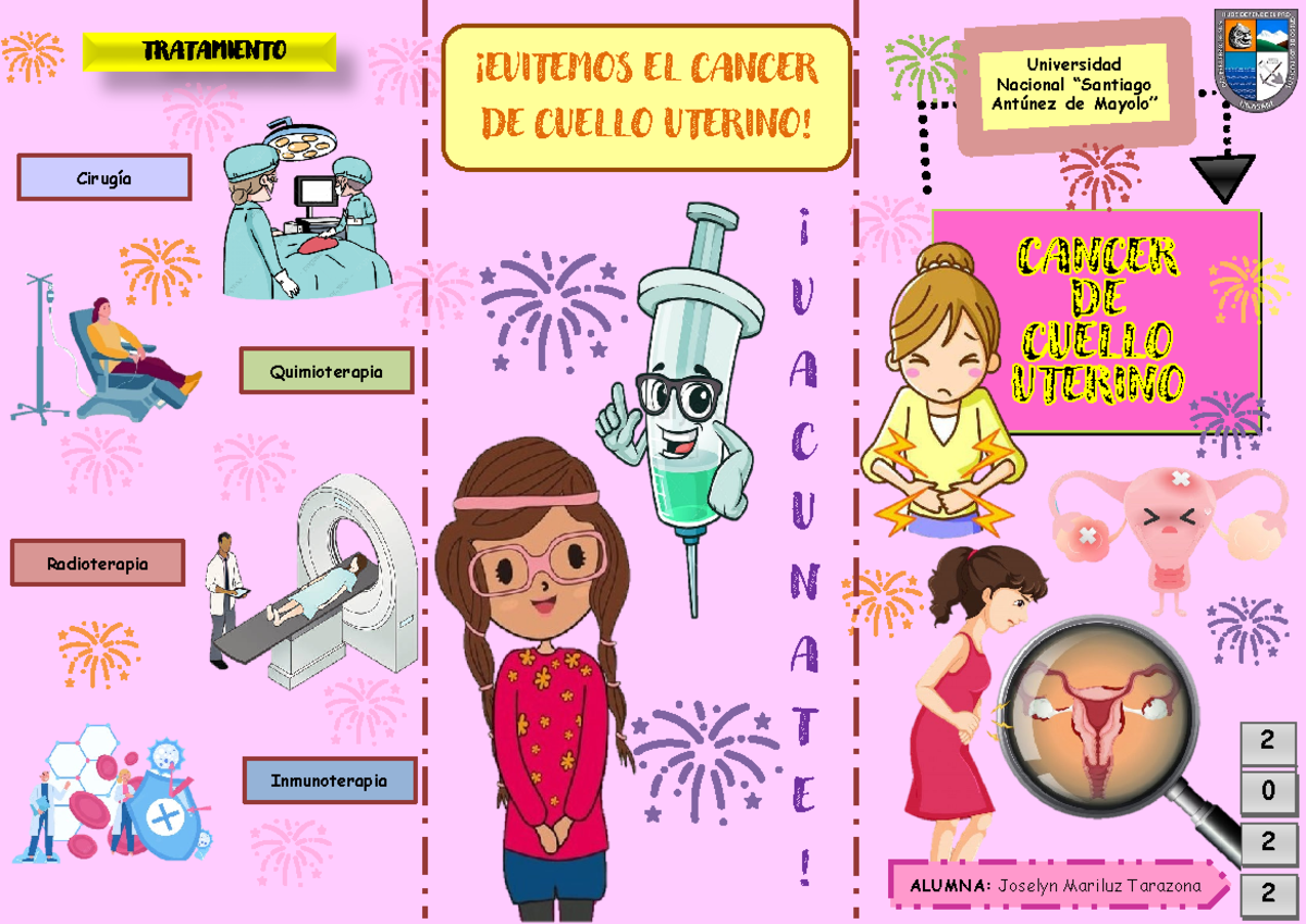 Triptico DE Cancer DE Cuello Uterino - Universidad Nacional “Santiago Antúnez de Mayolo” 0 2 2 2 ...