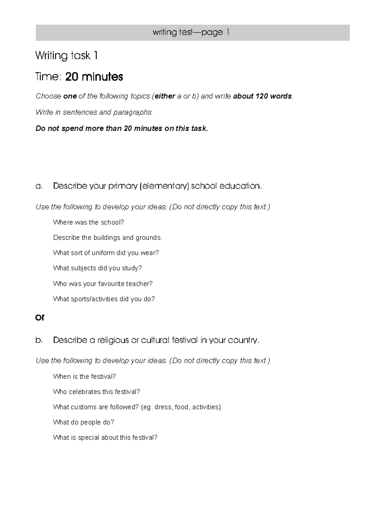 291272615 Writing Test 4 291272615 Writing Test 4 - Writing task 1 Time ...