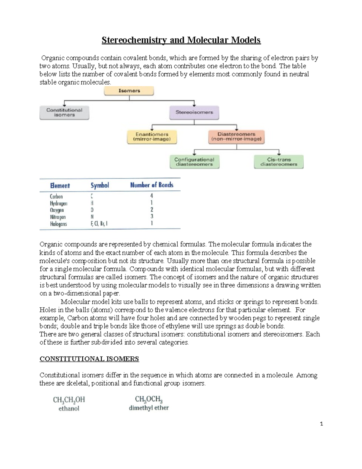 Stereochemistry and Polarimetry Lab - Stereochemistry and Molecular ...