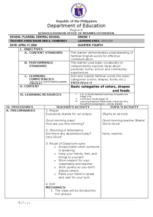 Grade 6 - COMPETENCIES - COMPETENCIES TO COVER 3RD & 4TH QUARTER SY ...