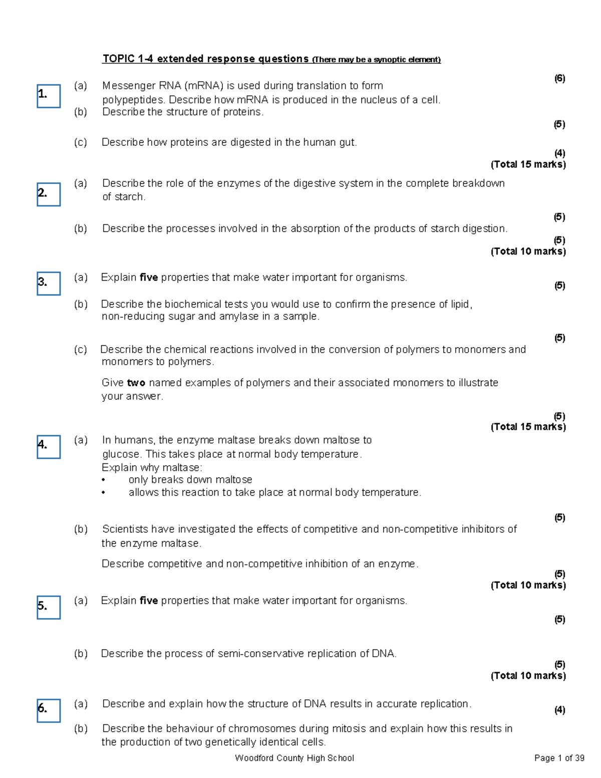 Extended response revision 1 - TOPIC 1-4 extended response questions ...