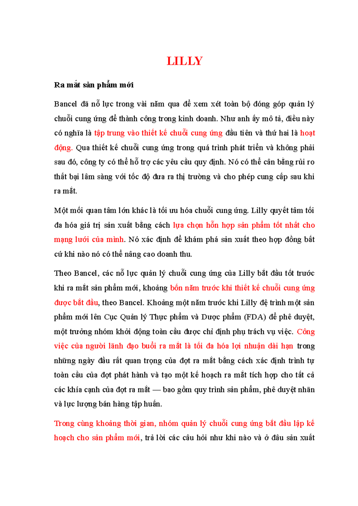 Lilly - dffsdfsdfsdf - LILLY Ra mắt sản phẩm mới Bancel đã nỗ lực trong ...