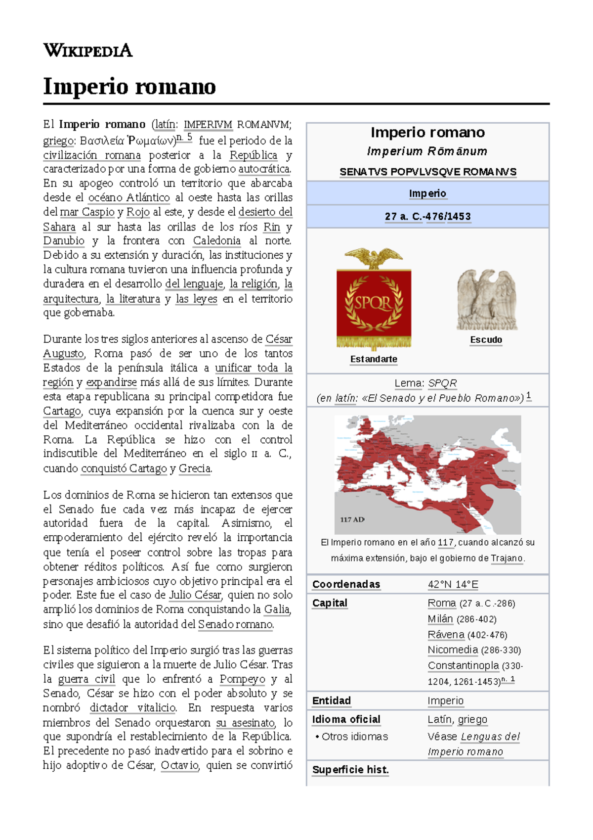 Imperio romano - nnn - Imperio romano Imperium Rōmānum SENATVS ...