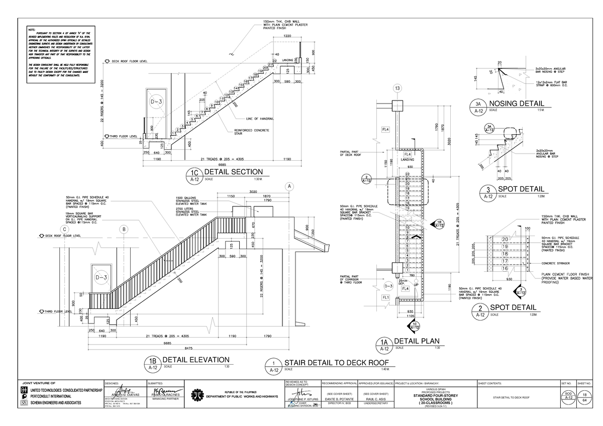 A-12 - good student - 18 A-12 STAIR DETAIL TO DECK ROOF SHEET CONTENTS ...