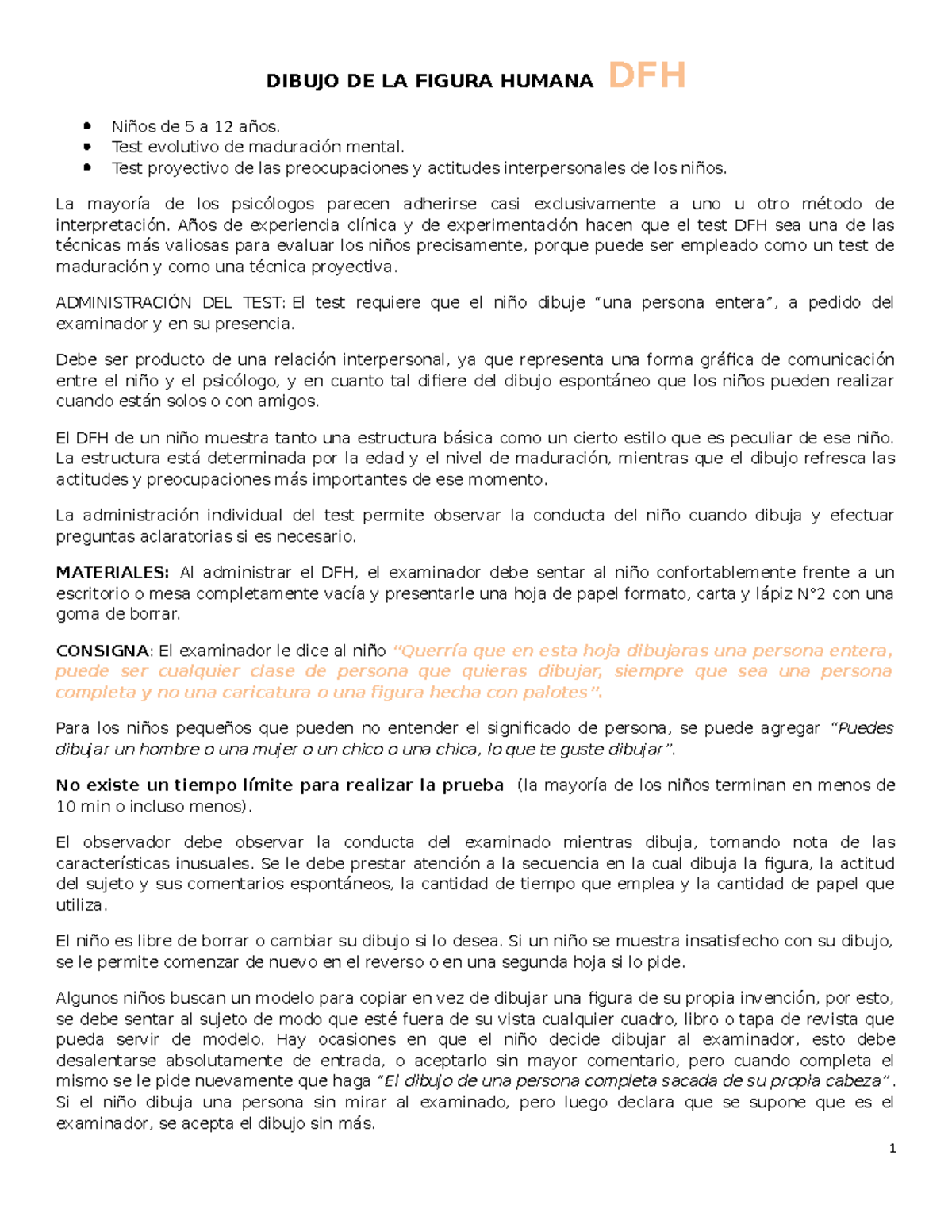 DFH - dibujo de la figura humana - DIBUJO DE LA FIGURA HUMANA DFH Niños ...