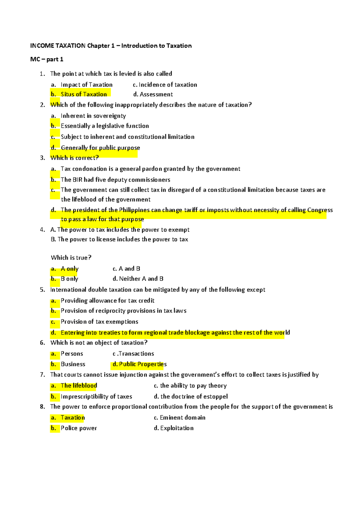 Income-taxation-reviewer-final compress - INCOME TAXATION Chapter 1 3 ...