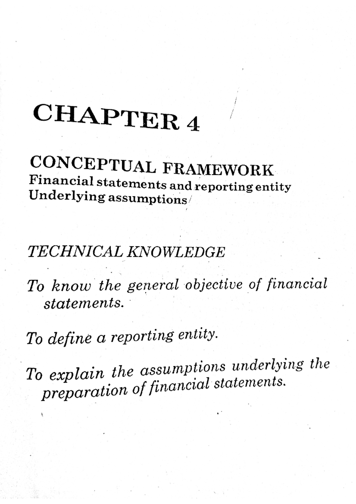 Chapter 4 - Financial Statements and reporting entity - Accountancy - Studocu