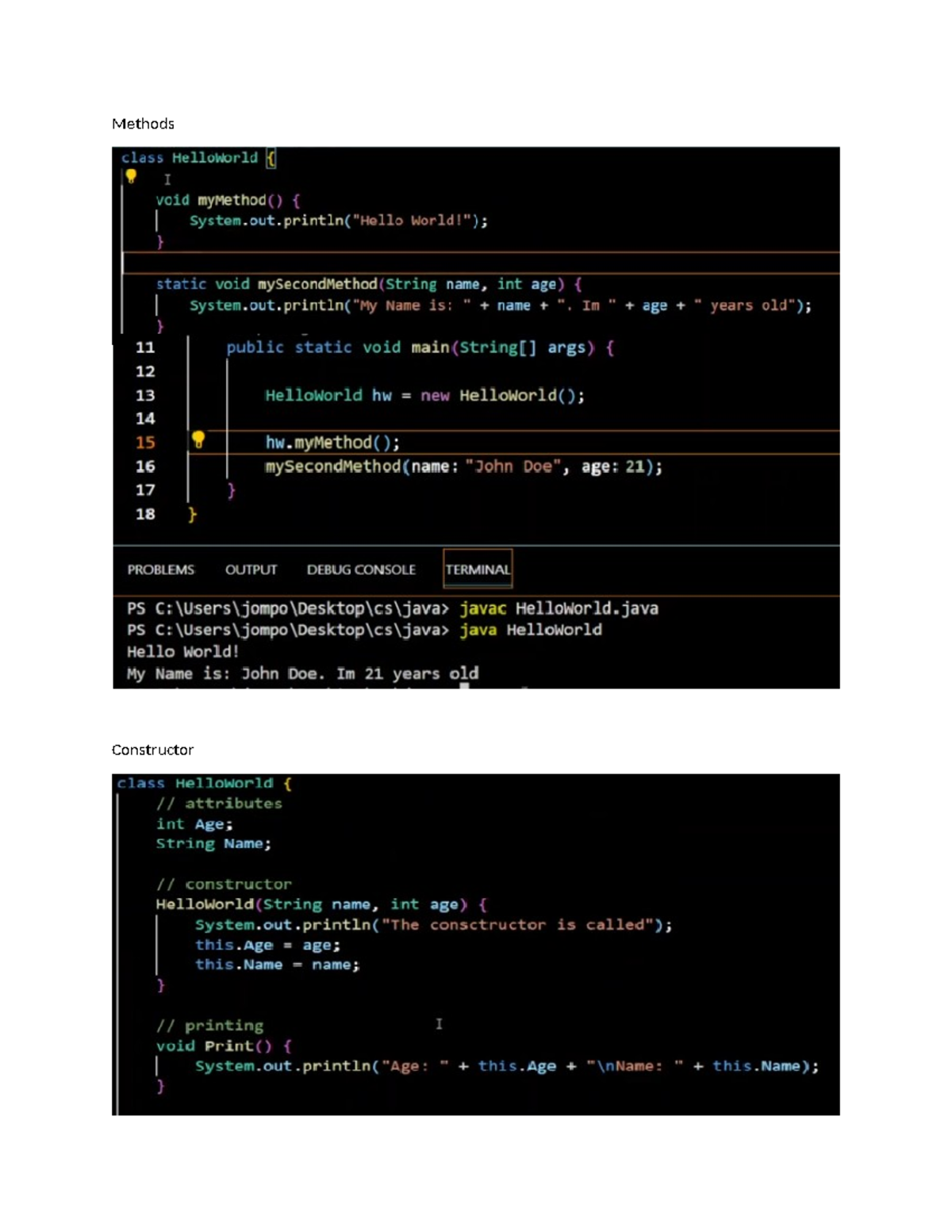 Reviewer Prelims - BS in Computer Science - Methods Constructor Setter ...