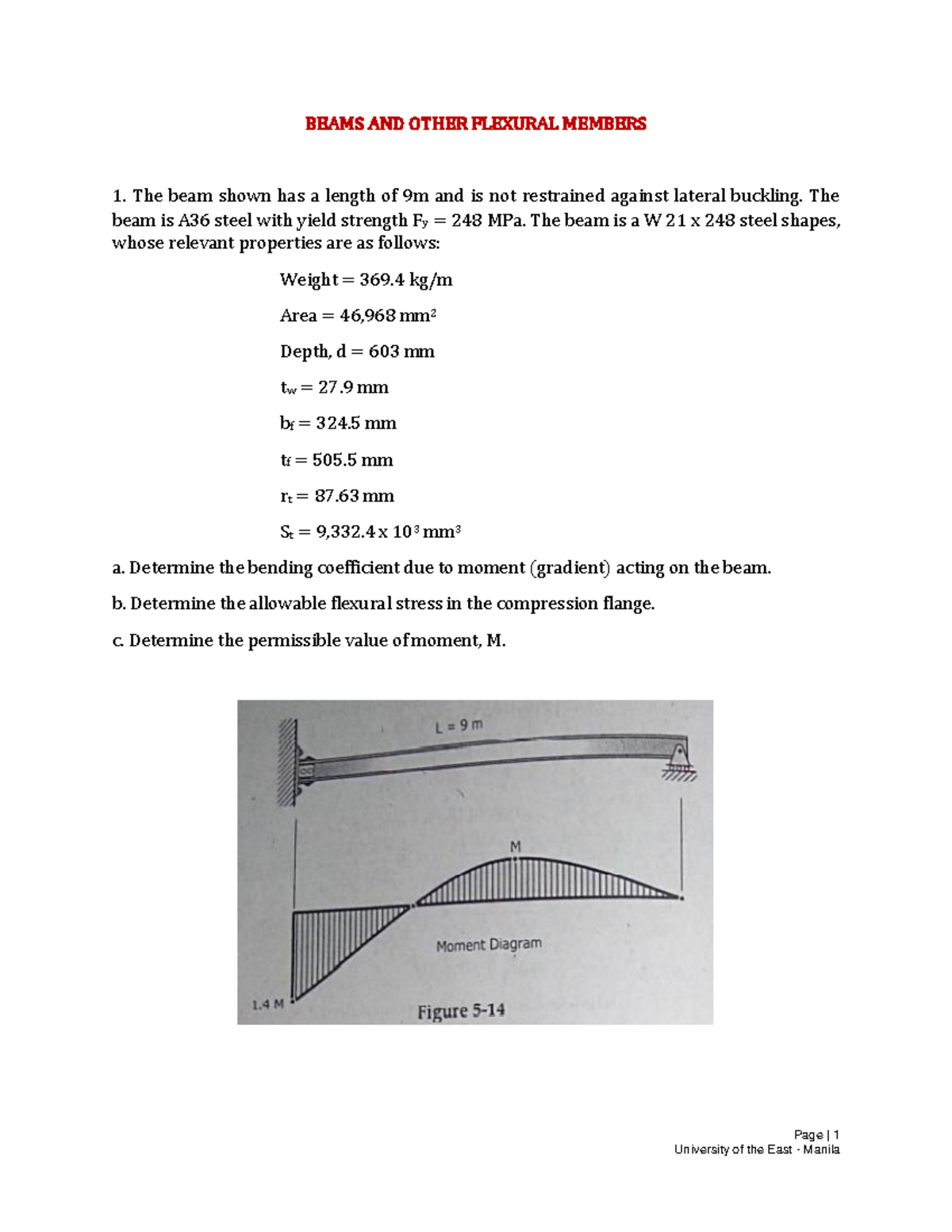 Lesson 3. Steel Design - Page | 1 BEAMS AND OTHER FLEXURAL MEMBERS The ...