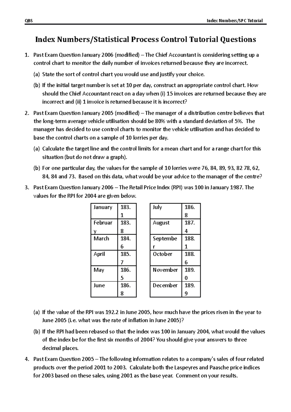 Week 10 Indices and SPC tutorial questions - QBS Index Numbers/SPC Tutorial Index - Studocu