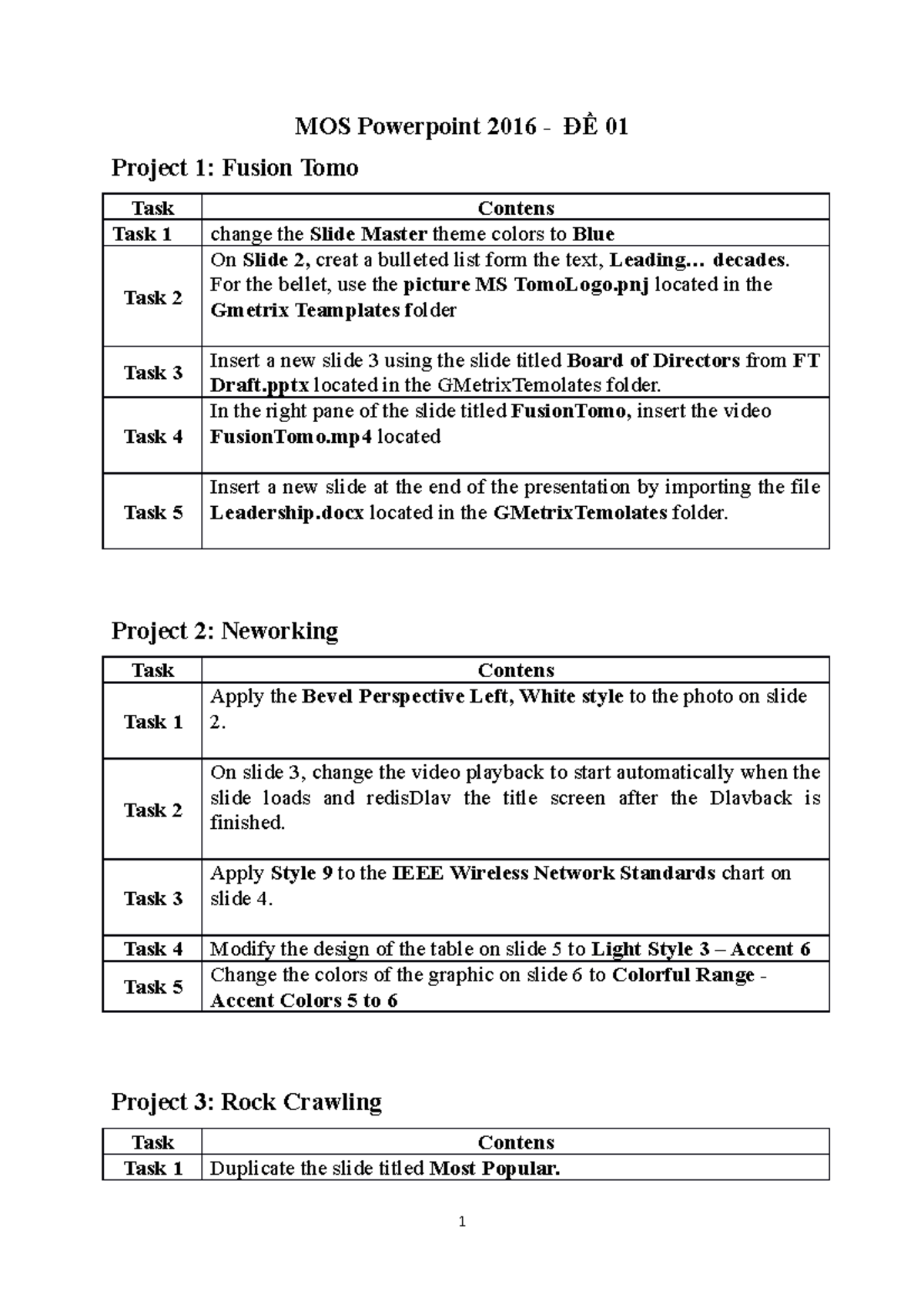 De 01 - fdbkdjb' - MOS Powerpoint 2016 - ĐỀ 01 Project 1: Fusion Tomo ...
