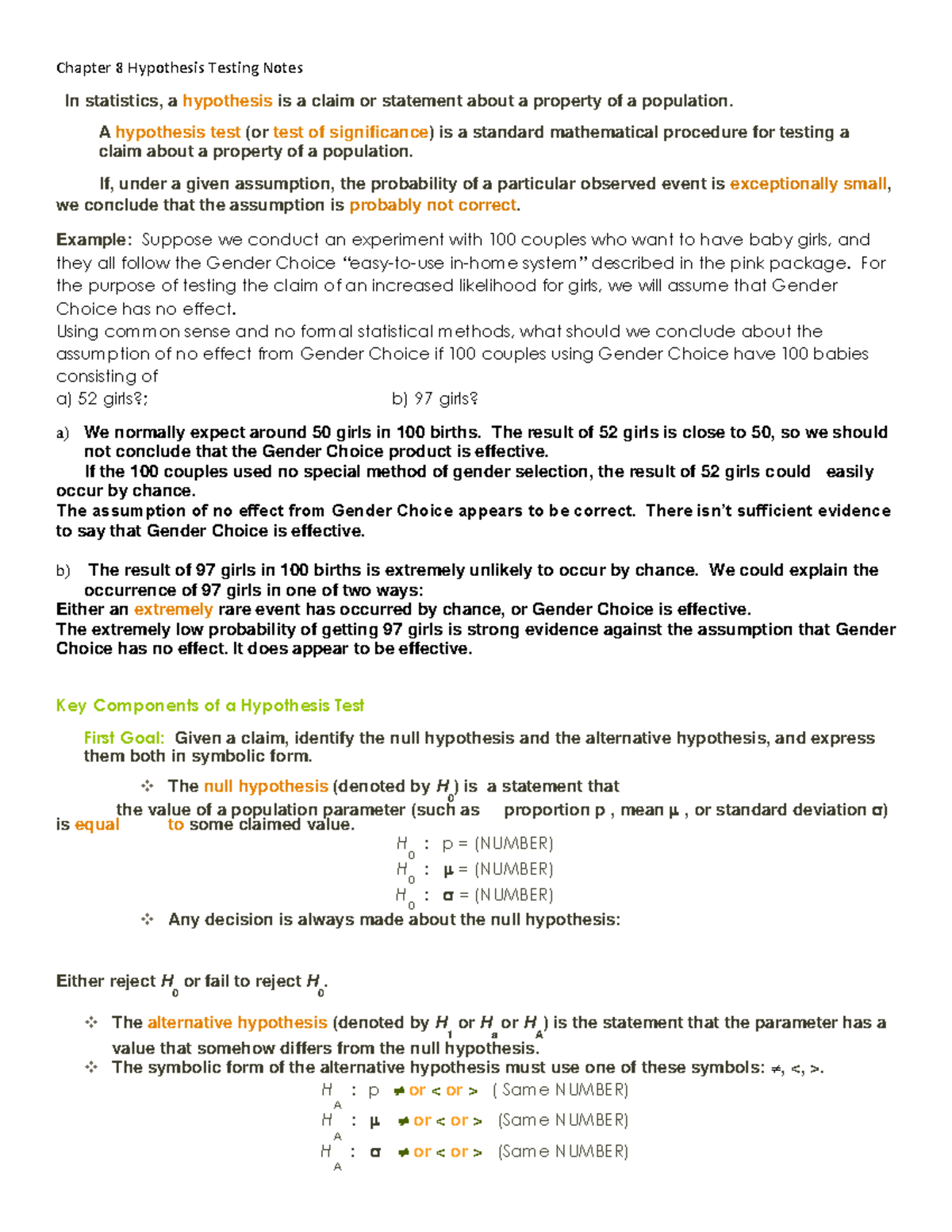 Prob Stat -Phase II - Learn in Place -Maury - Chapter 8 Hypothesis ...