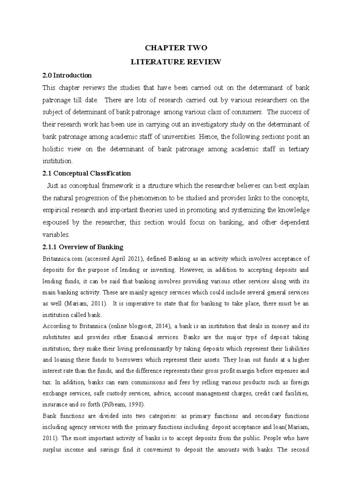 Chapter two (2)correction - CHAPTER TWO LITERATURE REVIEW 2 ...