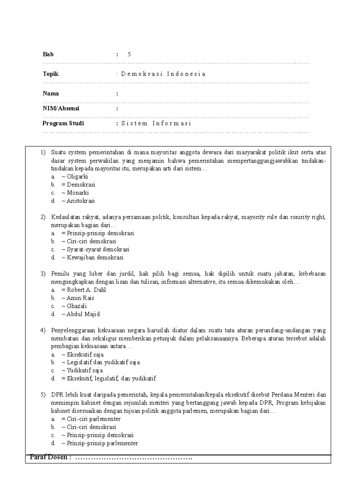 Tk 5 kwg - Tk 5 kwg - Bab : 5 - Studocu