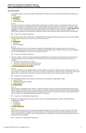 NUR 3165 Final Exam Road Map - NUR 3165 Nursing Research Final Exam ...