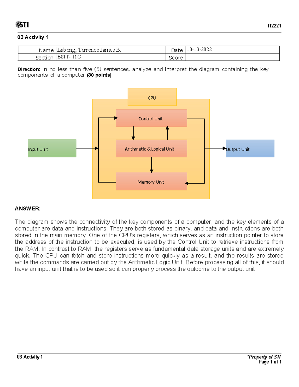 Labong 03 Activity 1(ITC) - 03 Activity 1 IT Name Labong, Terrence ...