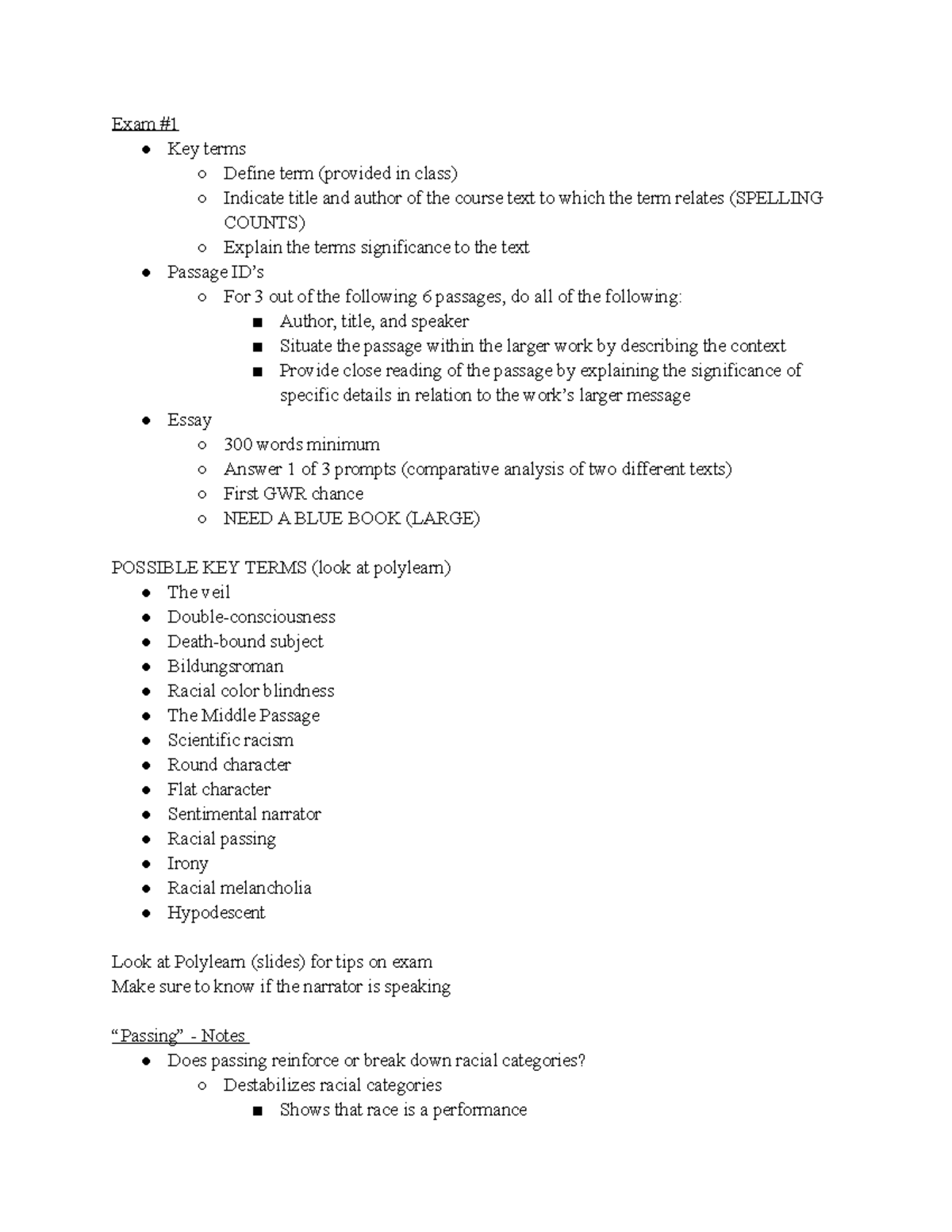 ENGL 346 Lecture #5 - Review for Exam #1 Professor Roberta Wolfson ...