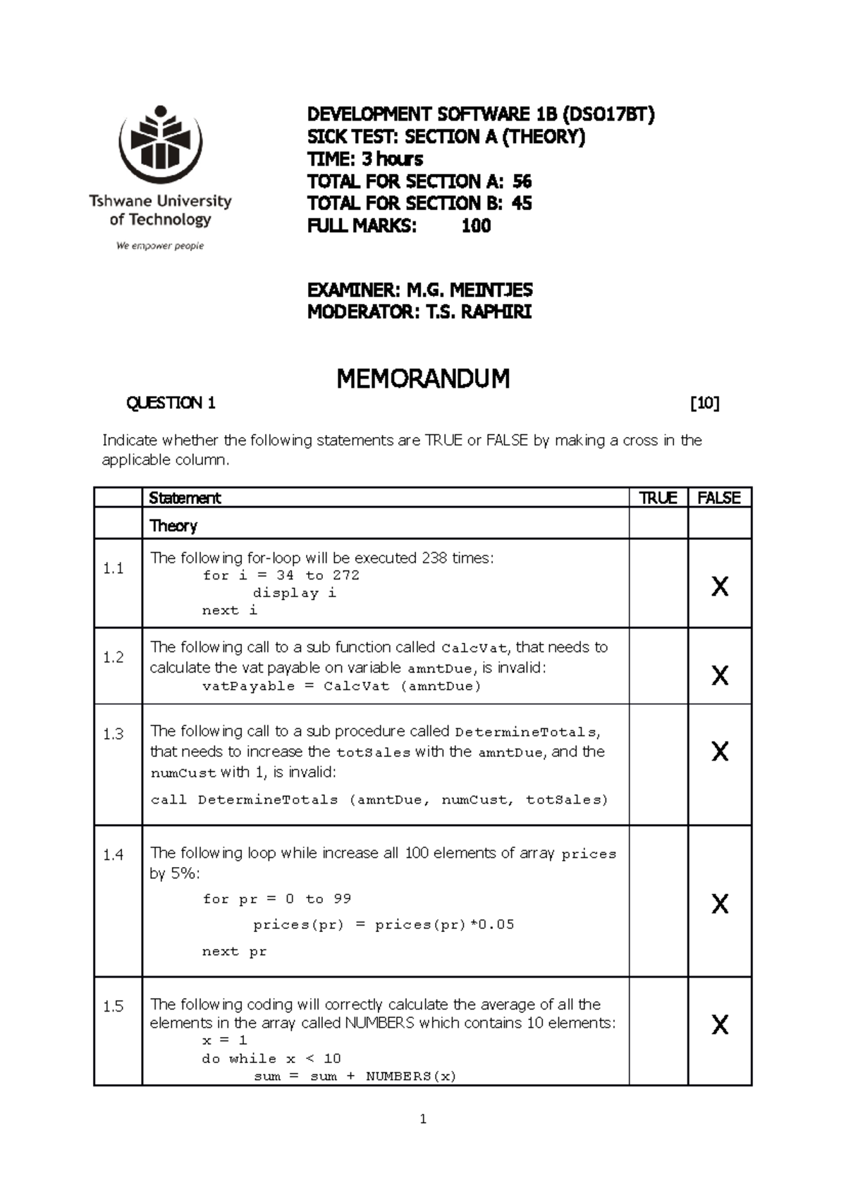 DSO17BT-Sick Test-ST-2017-2 Memo - DEVELOPMENT SOFTWARE 1 B (DSO17BT ...