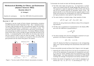 Exercise 03 - Mathematical Modeling for Climate and Environment ...