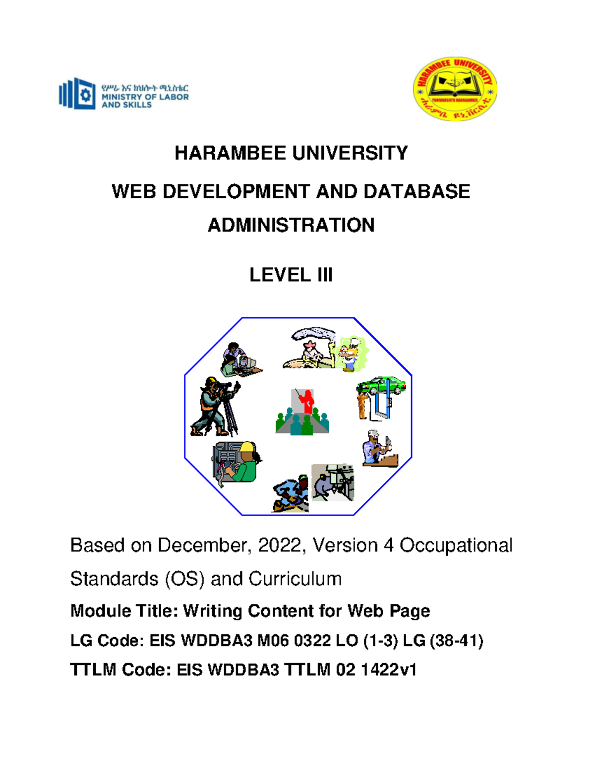 Write content for web page - HARAMBEE UNIVERSITY WEB DEVELOPMENT AND DATABASE ADMINISTRATION ...