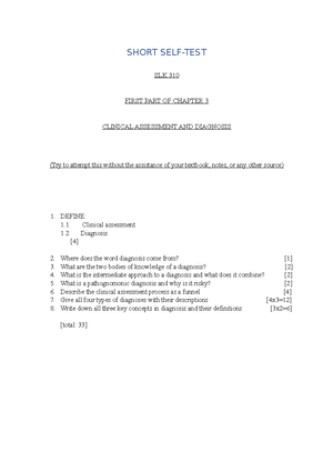 Chapter 2 Theories and Causes Memorandum - 1 SLK 310 Online Memorandum ...