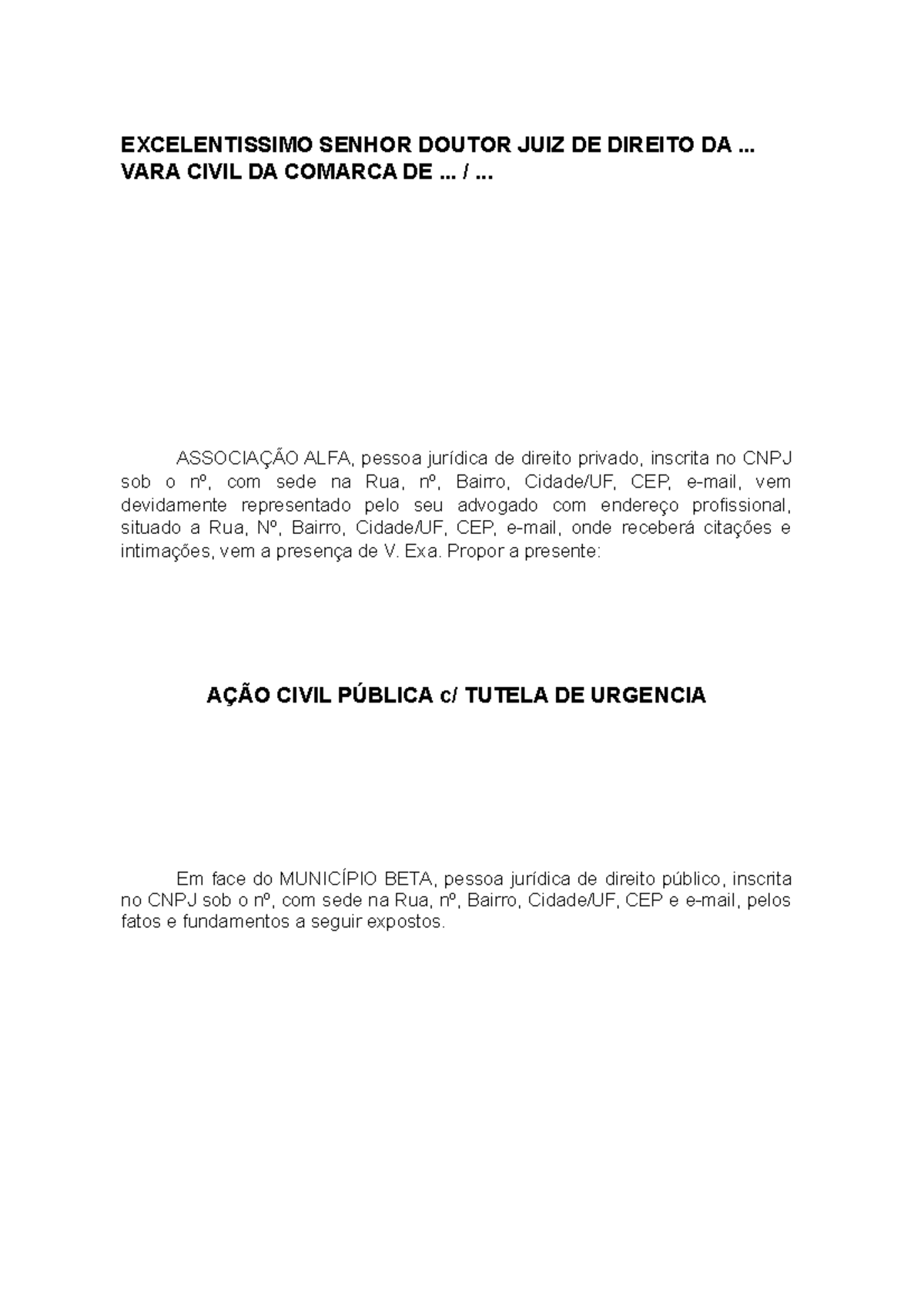 CASO Concreto 11 - EXCELENTISSIMO SENHOR DOUTOR JUIZ DE DIREITO DA ...
