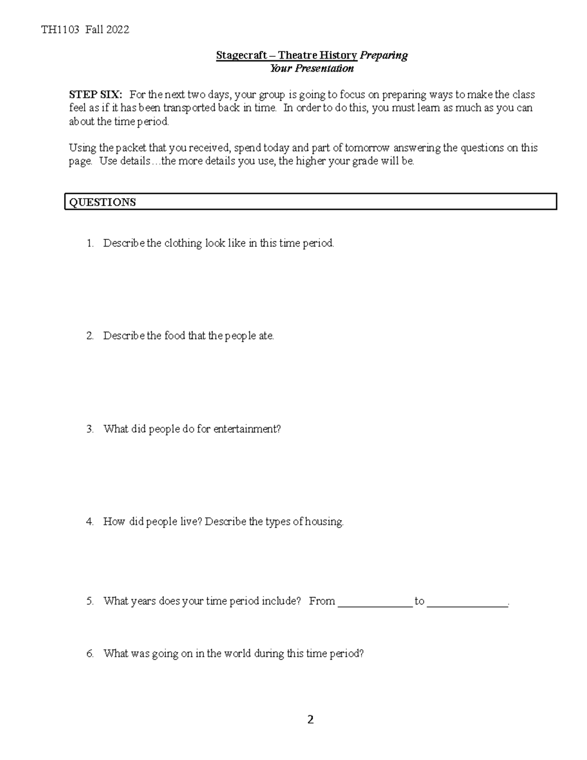 TH1103Theatre History Lab Unit - Stagecraft – Theatre History Preparing ...