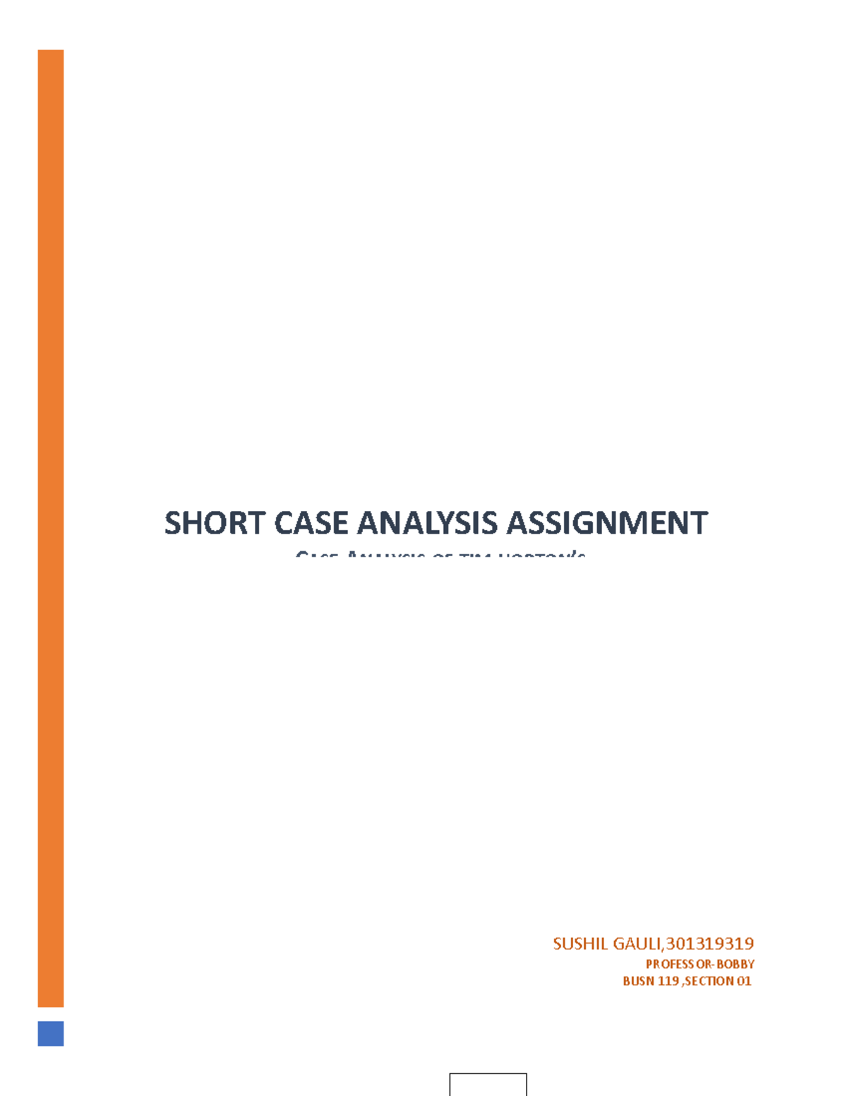 BUSN Short Analysis - BUS206 - Seneca College - Studocu