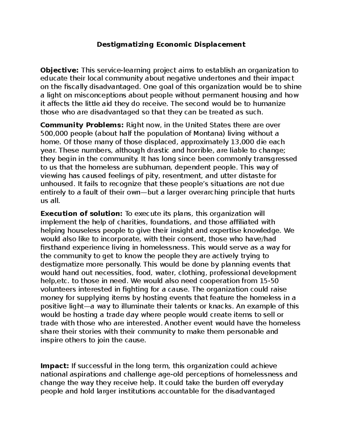 Executive sumary rough draft - Destigmatizing Economic Displacement ...