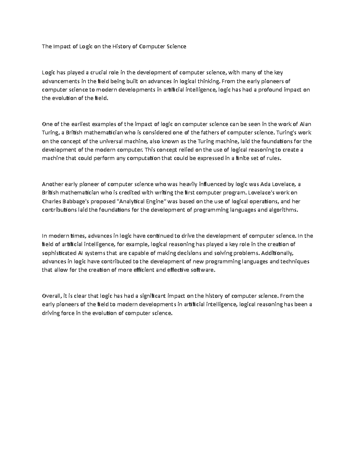 The Impact Of Logic On The History Of Computer Science From The Early the-impact-of-logic-on-the-history-of-computer-science-from-the-early
