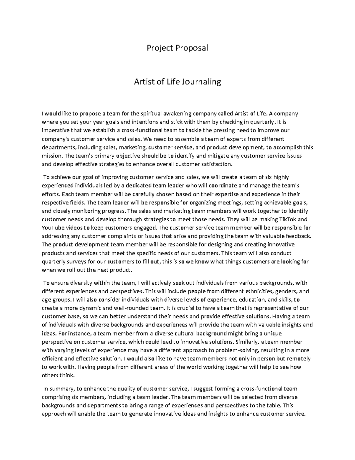 Soc110 week2 Project Proposal - Project Proposal Artist of Life ...