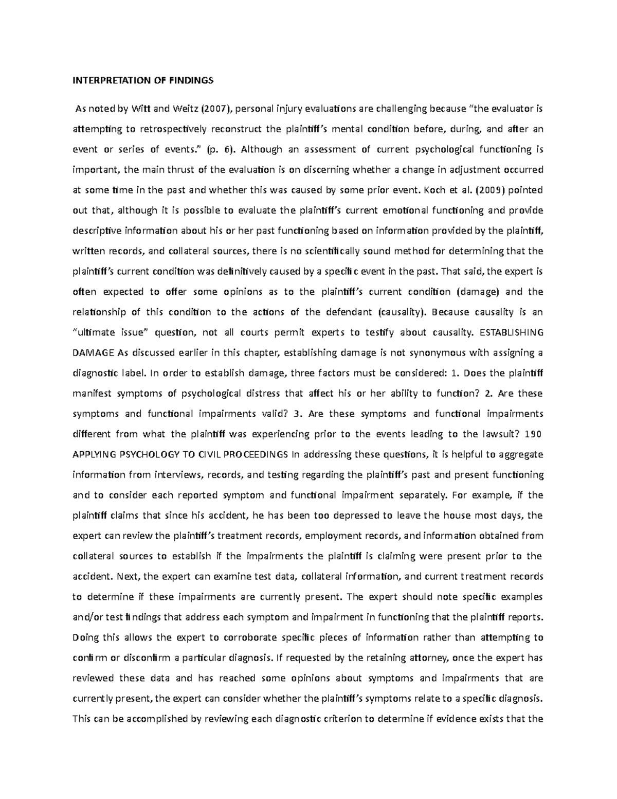 Interpretation OF Findings - INTERPRETATION OF FINDINGS As noted by ...