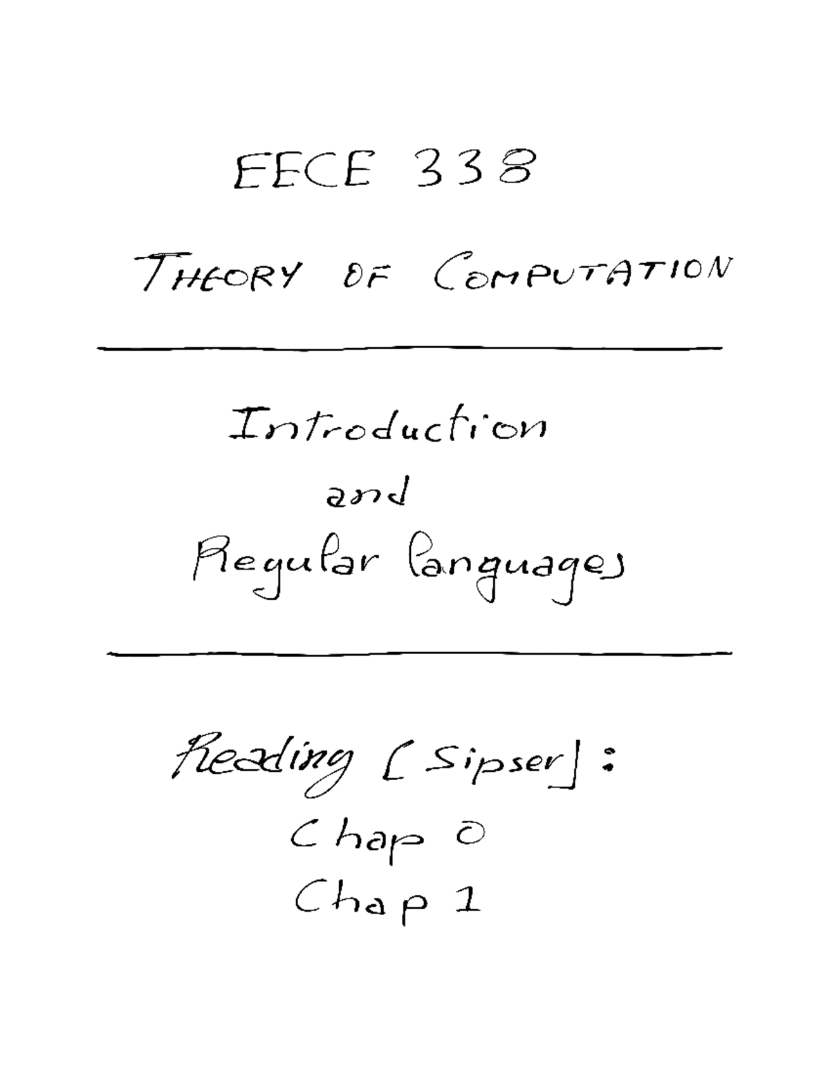 Introduction+and+Regular+Languages - Theory of Computation - Studocu
