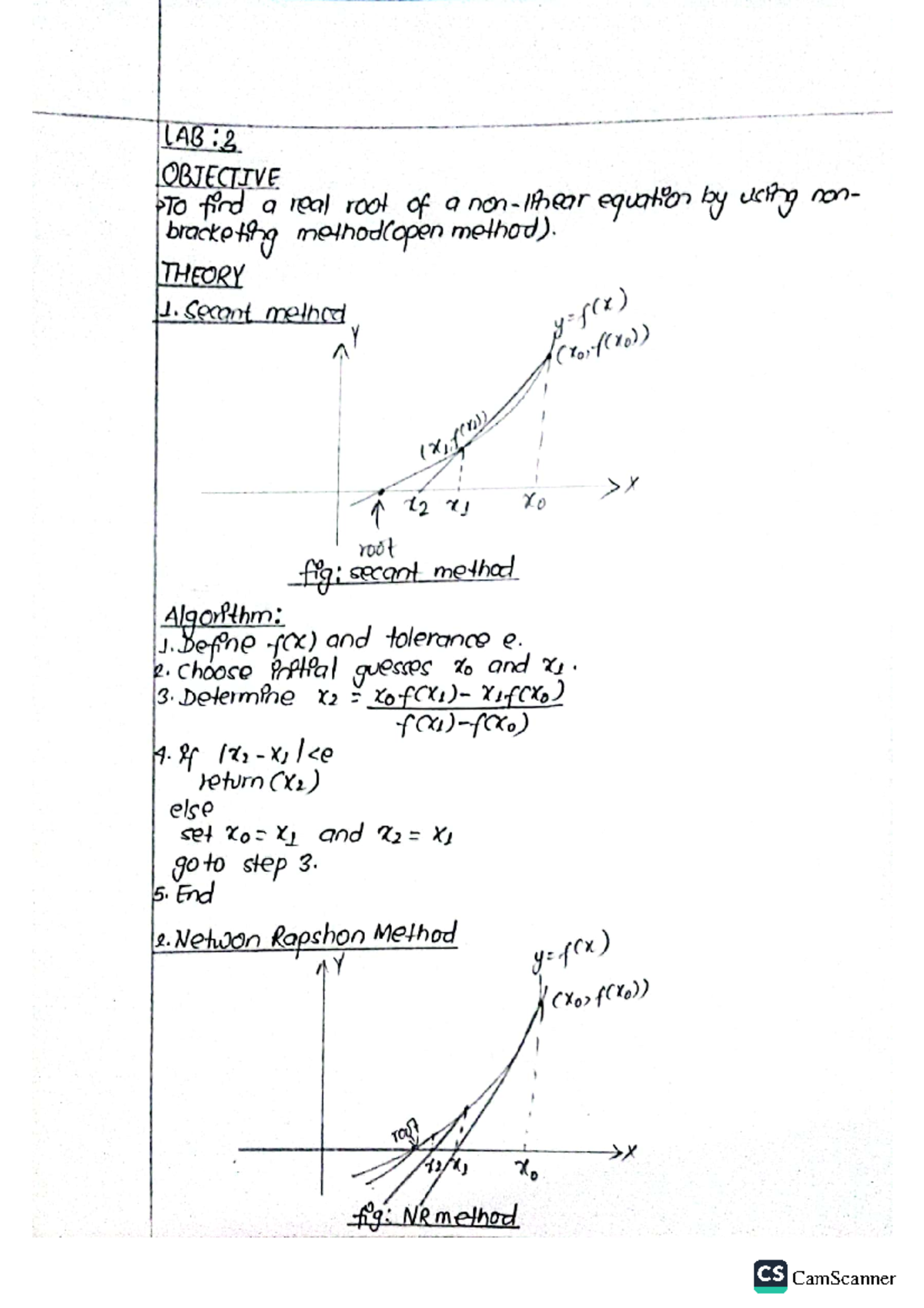 LabNumericalmethods - LAB:3 OBJECTIVE TO find a real root of a equation ...