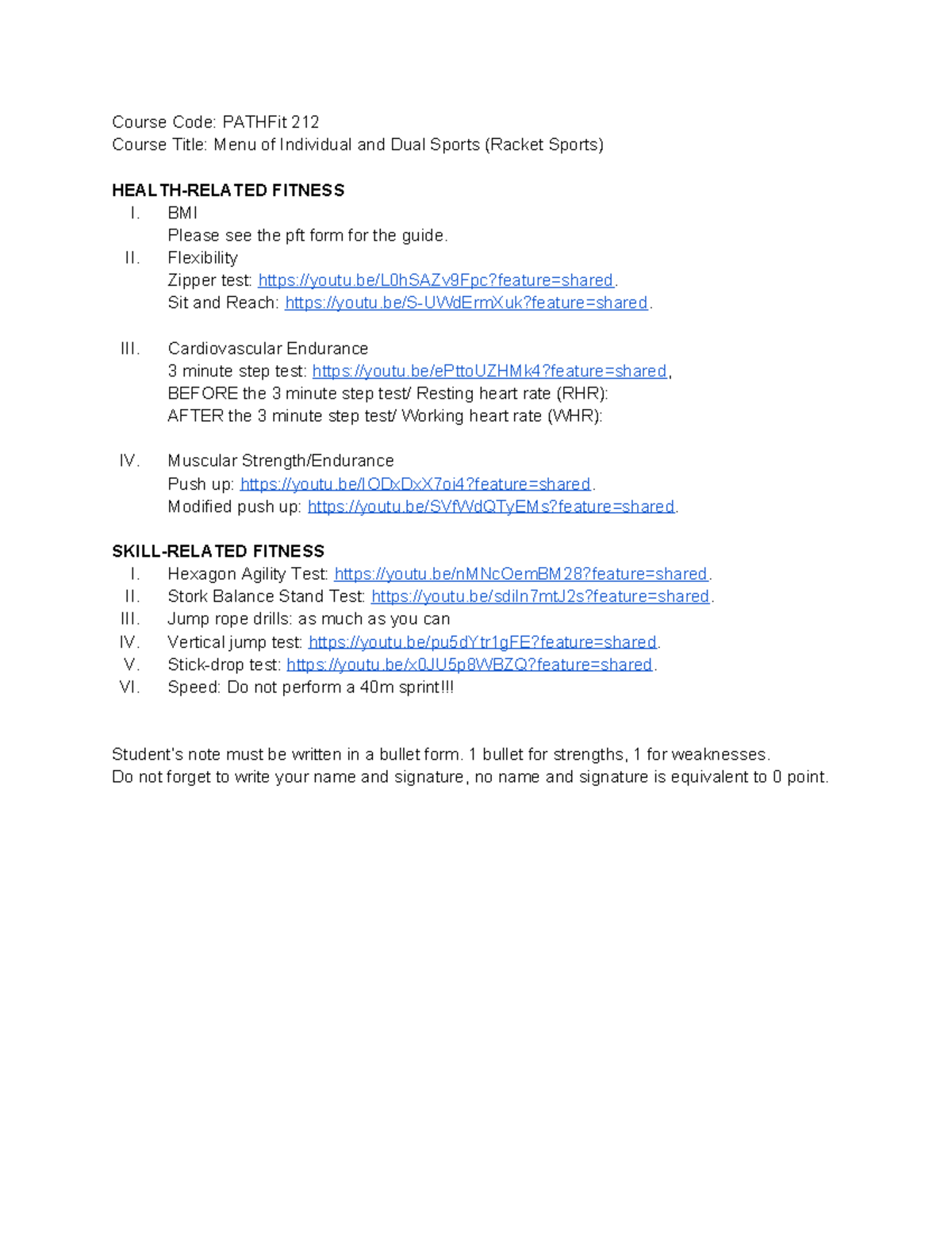 Guide-PFT - Guide - Course Code: PATHFit 212 Course Title: Menu of ...