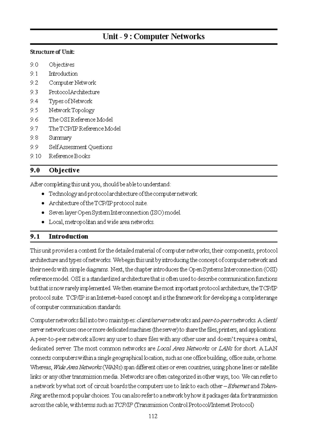 Computer Networks Lecture Notes Unit 9 Computer Networks