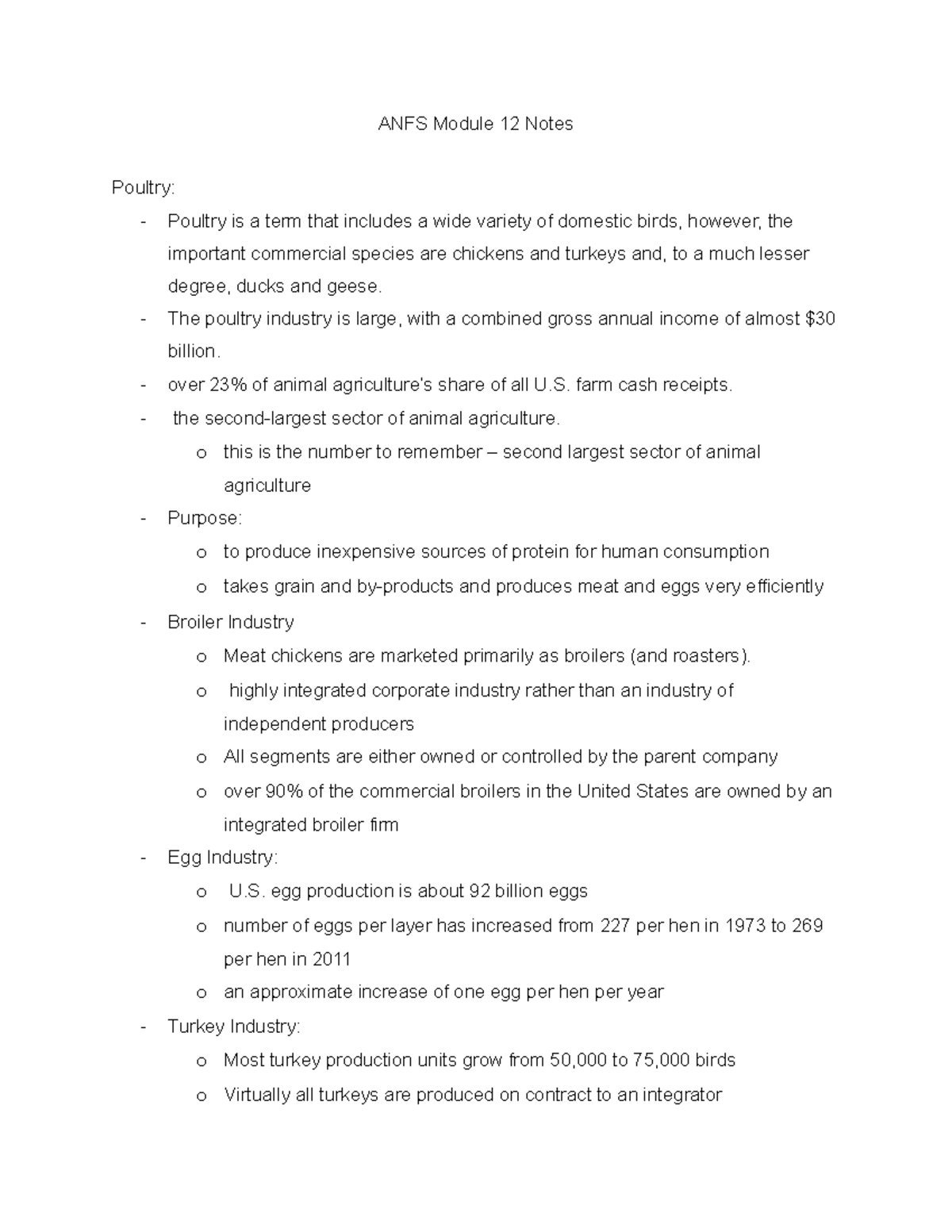 ANFS Module 12 Notes - Professor Griffith - ANFS Module 12 Notes ...