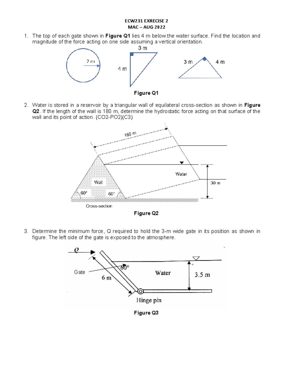 Exercises test 2 - NOTES - MAC – AUG 2022 The top of each gate shown in ...