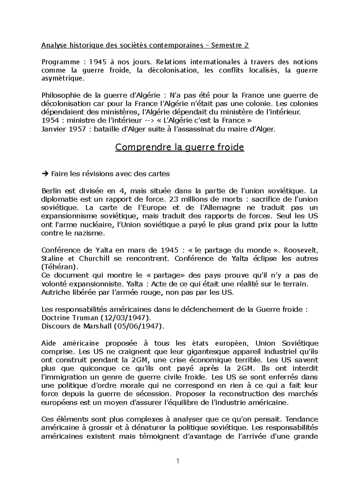 Analyse historique 2e semstre - Analyse historique des sociétés ...